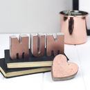 personalised small concrete copper letter set by bells and whistles ...