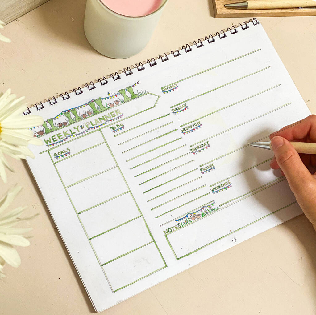 Welly Boot Weekly Planner By This Is Nessie | notonthehighstreet.com