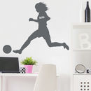 Women's Personalised Football Wall Stickers By The Bright Blue Pig ...
