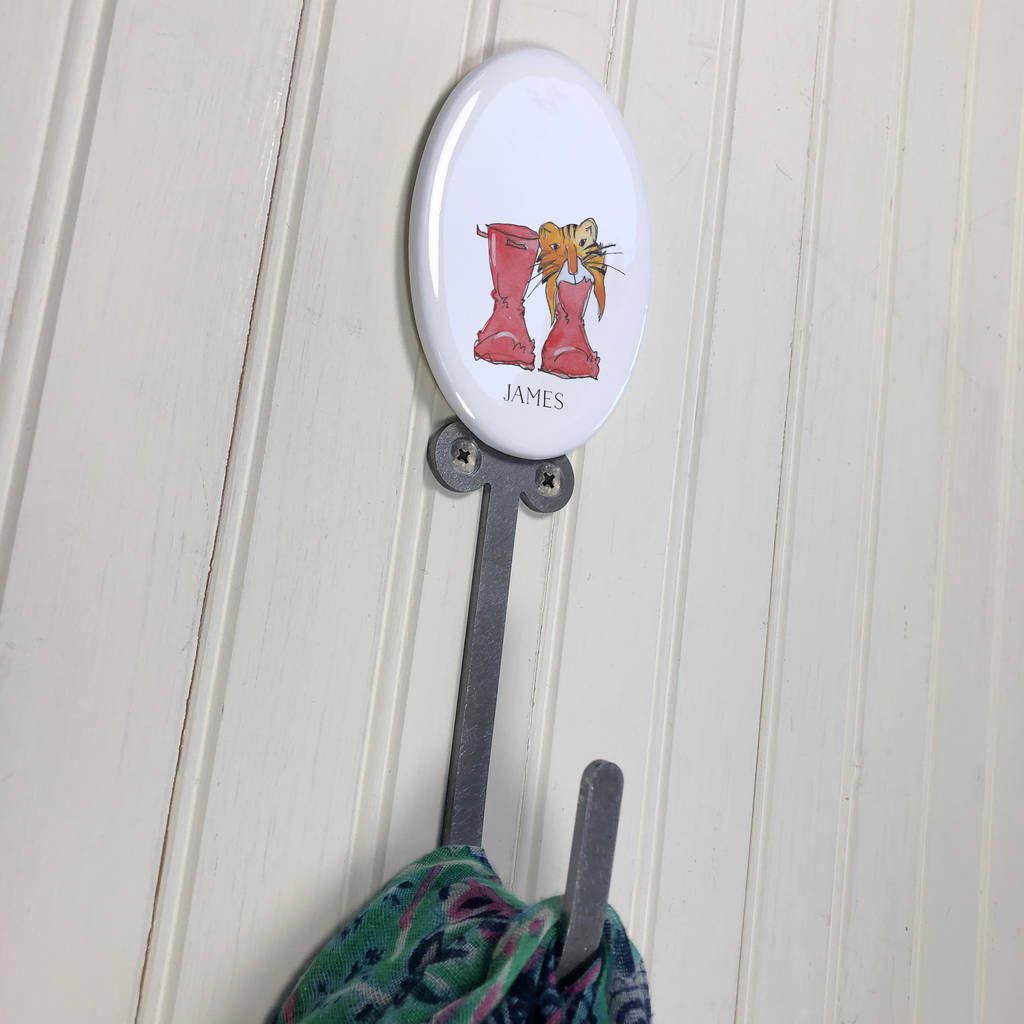 personalised welly boot coat hook by this is nessie ...