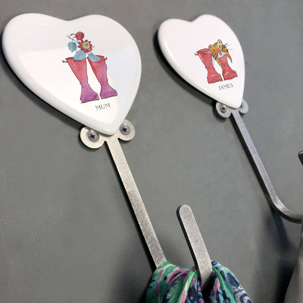 personalised welly boot coat hook by this is nessie ...