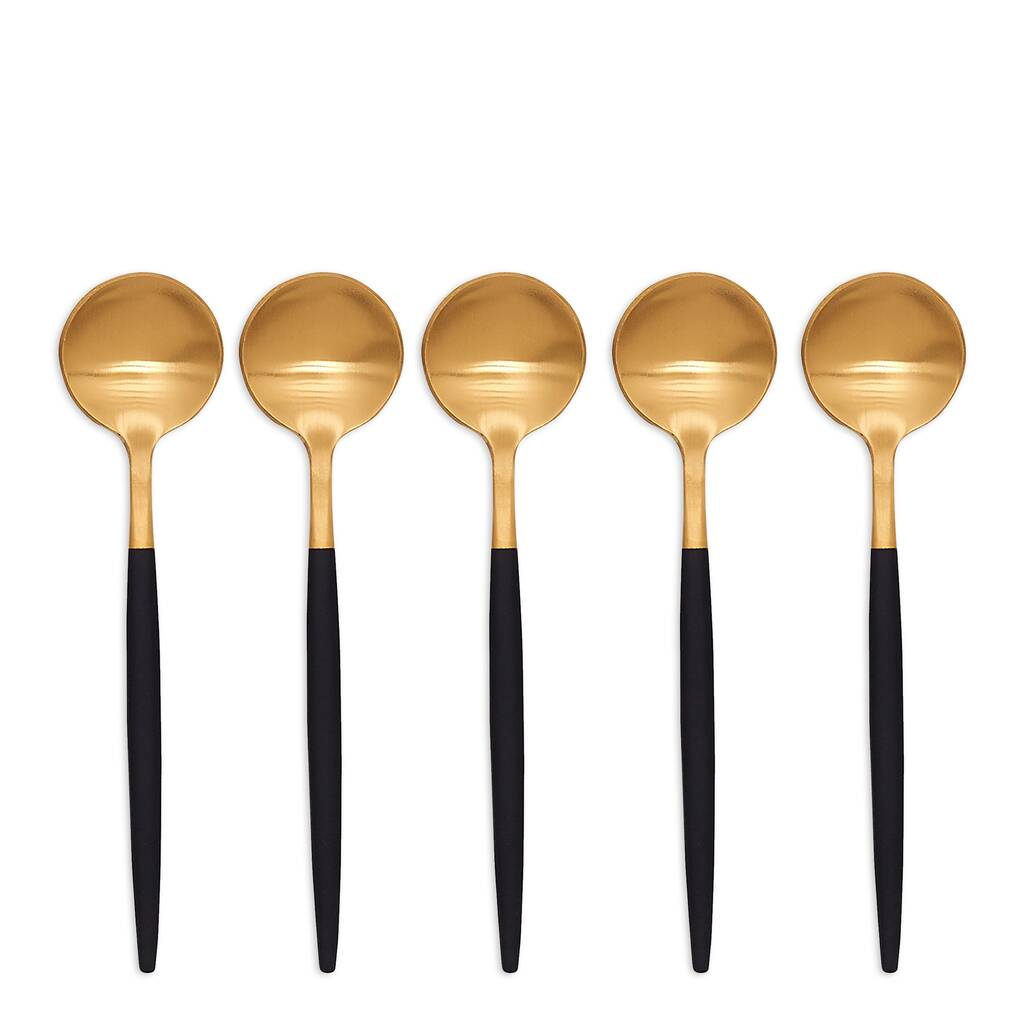 Gaia Gold Tea Spoon Set By Duchess & Butler | notonthehighstreet.com
