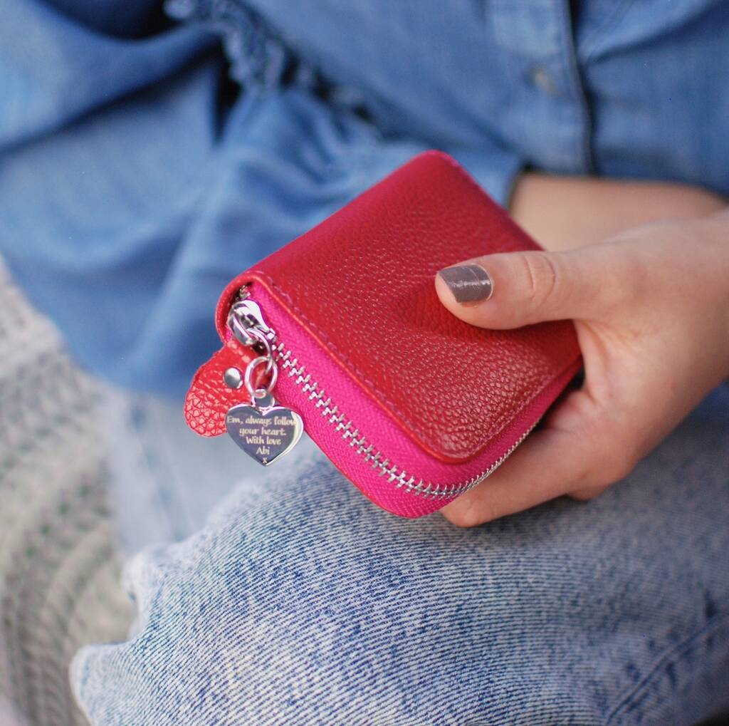 personalised mini leather purse by penelopetom | notonthehighstreet.com