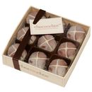 Mini Chocolate Hot Cross Buns By Choc On Choc | notonthehighstreet.com