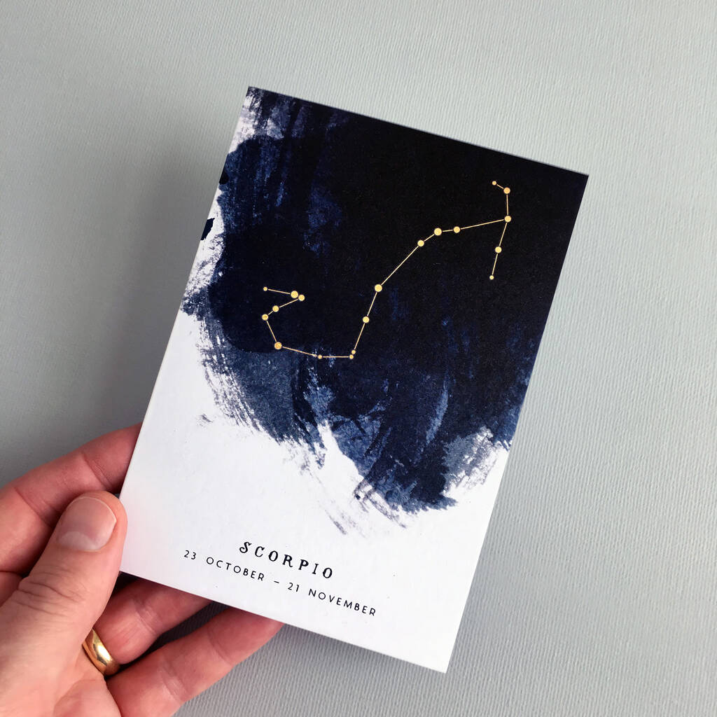scorpio constellation zodiac star sign birthday card by dig the earth ...