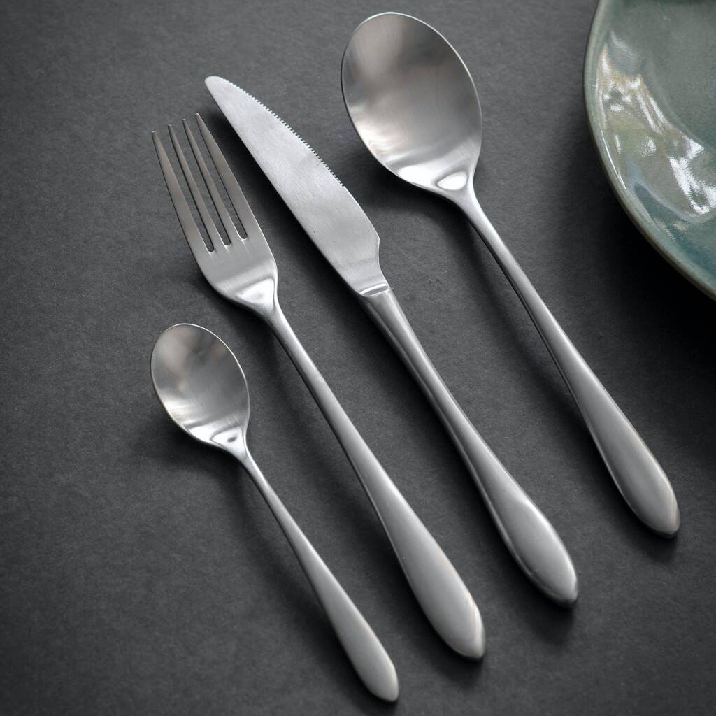 16 Piece Stainless Steel Cutlery Set By All Things Brighton Beautiful