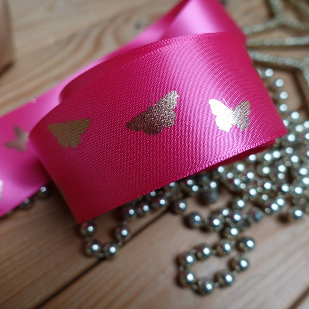 Pink Butterfly Ribbon By Yellow Green Blue | notonthehighstreet.com