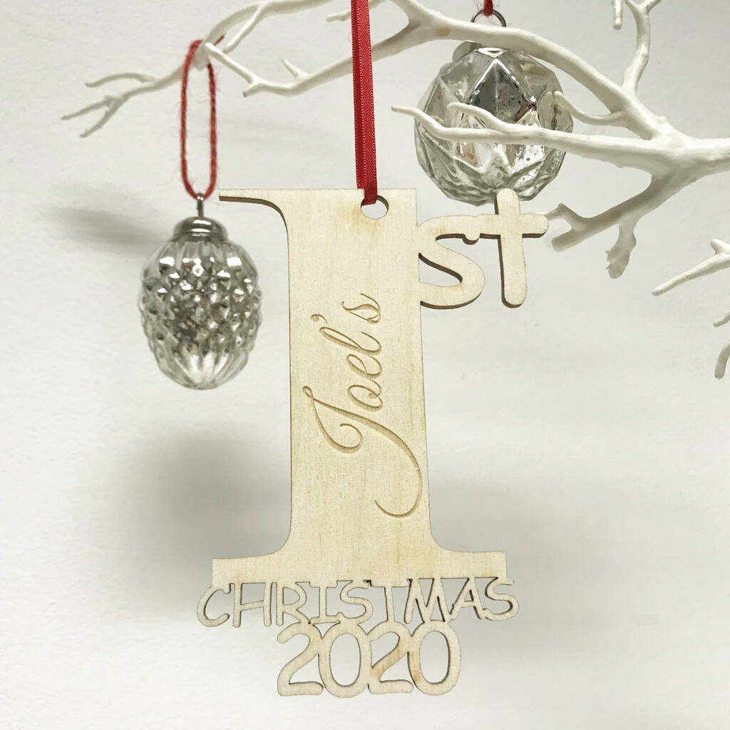 Personalised 1st Christmas 2021 Decoration By Hickory Dickory Designs ...