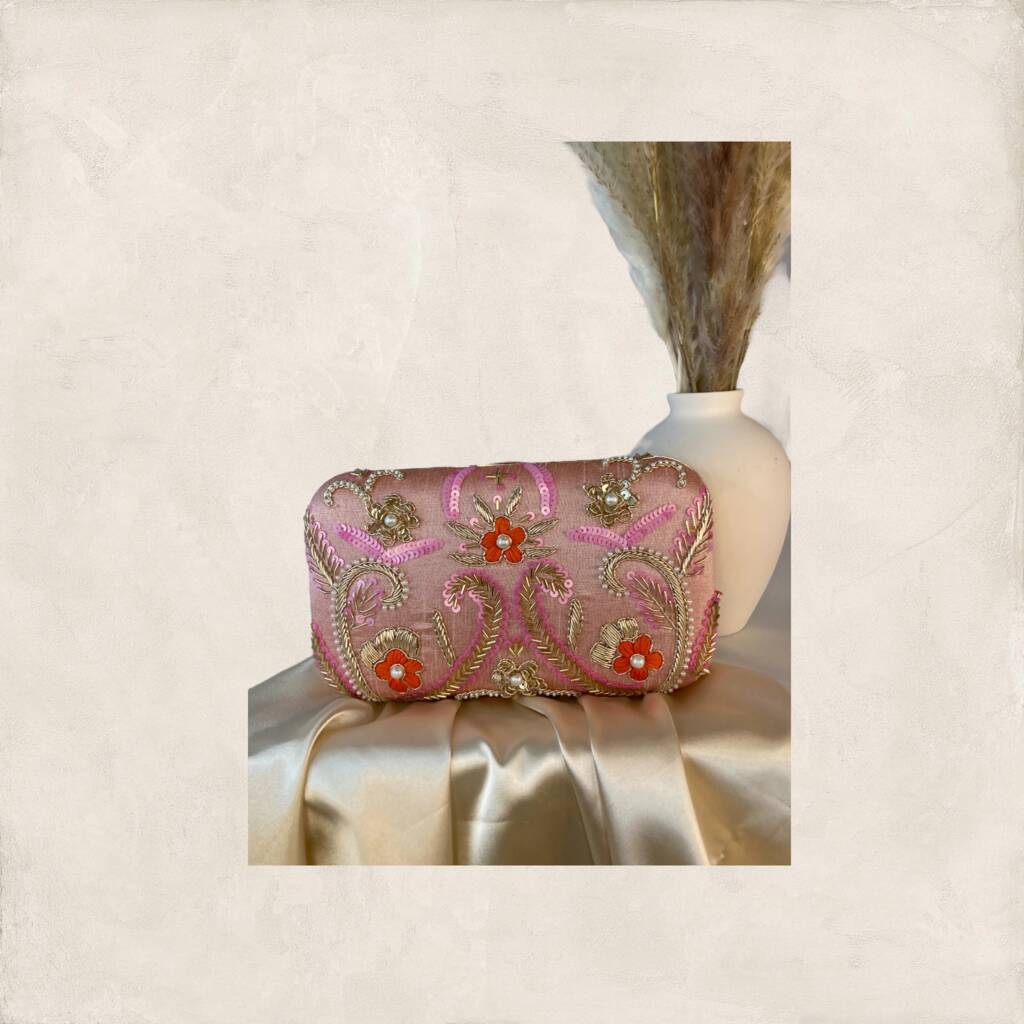 Pink Handcrafted Clutch By SR Collection | notonthehighstreet.com