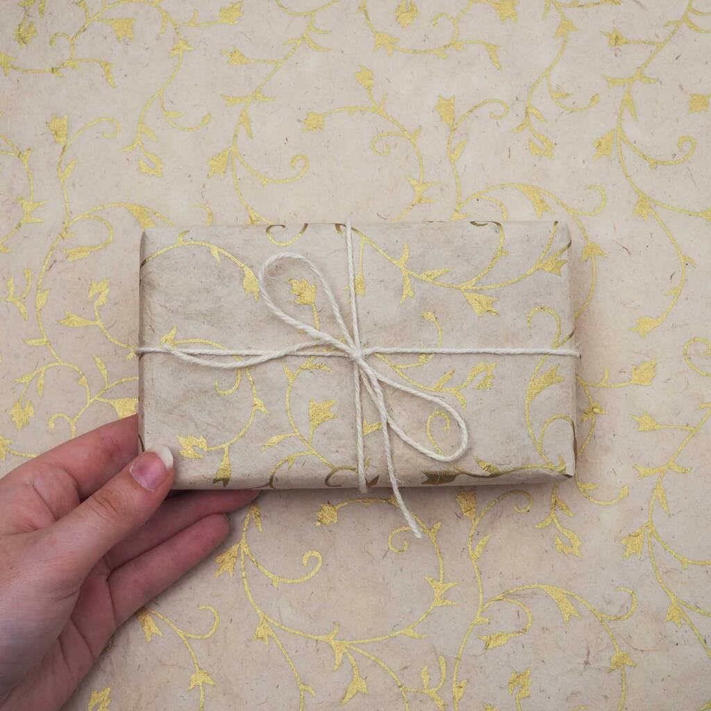 Floral Lokta Gift Wrap By Paper High