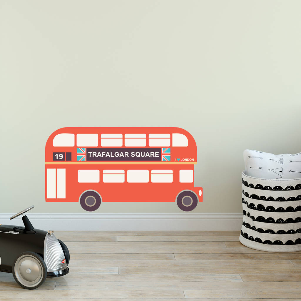 Personalised Vintage London Bus Wall Sticker By SirFace Graphics ...