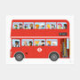 Red London Bus Print By Showler and Showler | notonthehighstreet.com