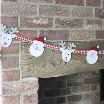 Santa And Reindeer Christmas Bunting By Lime Tree London ...