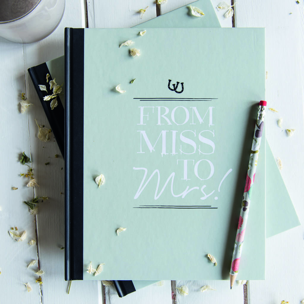 hen party message and memory book in pistachio by illustries ...