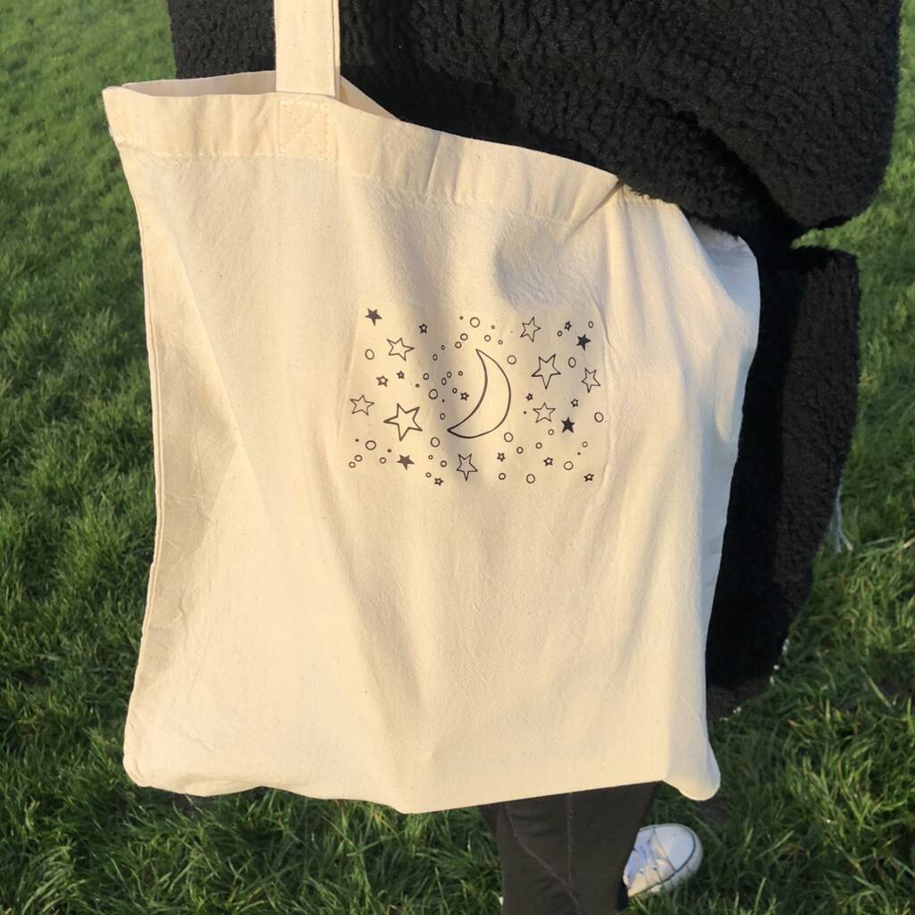 Moon And Stars Tote Bag By By Zoe Charlotte