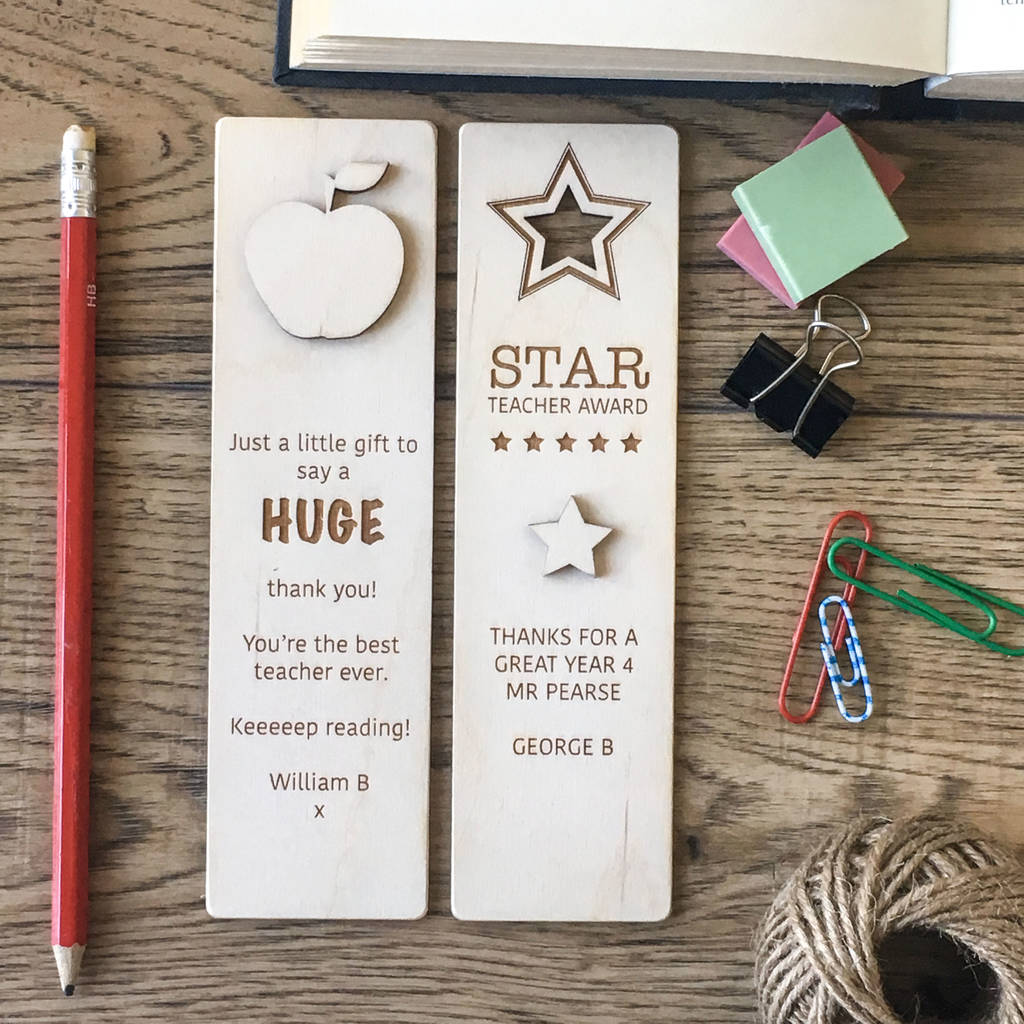Personalised Teachers Bookmark By Bespoke Oak Co Notonthehighstreet