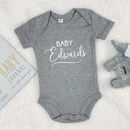 'mini' Personalised Babygrow Gift For New Baby By Lovetree Design ...