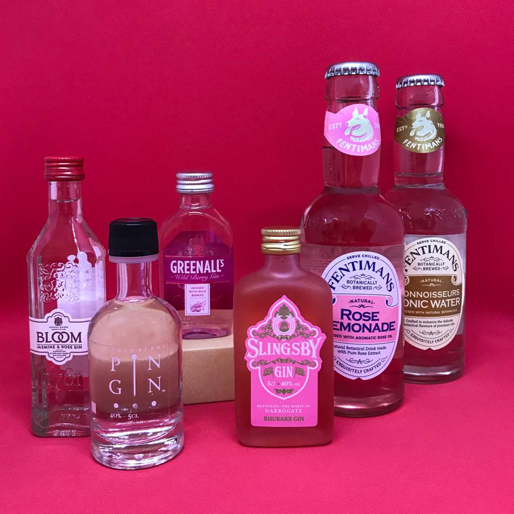 the pink gins and tonics tasting gift set by taste cocktails ...