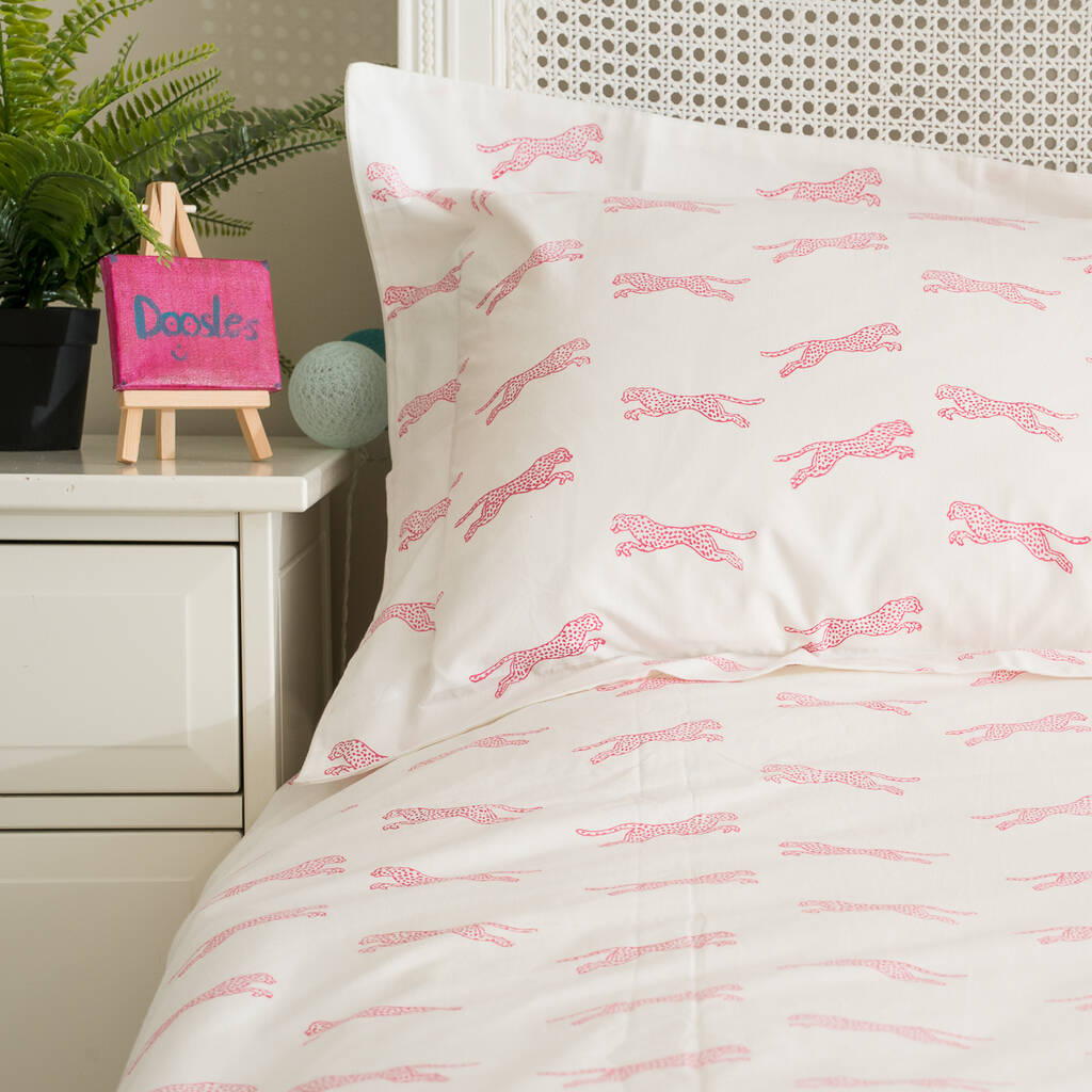 Pink Cheetah Bedding Set By LivvyB