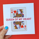 Queen Of My Heart Valentine's Day Card By Hands & Hearts ...