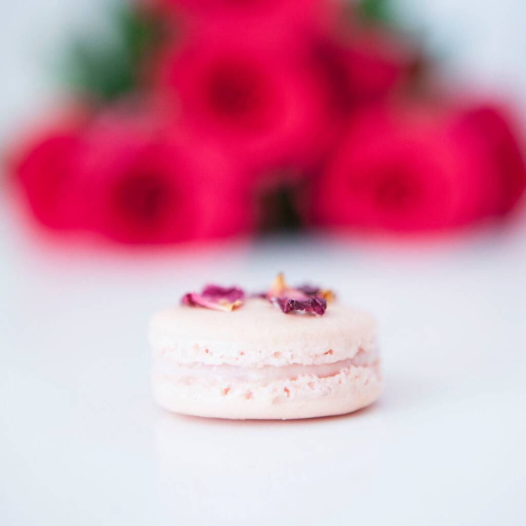 Raspberry Rose Macarons By Mon Dessert | notonthehighstreet.com