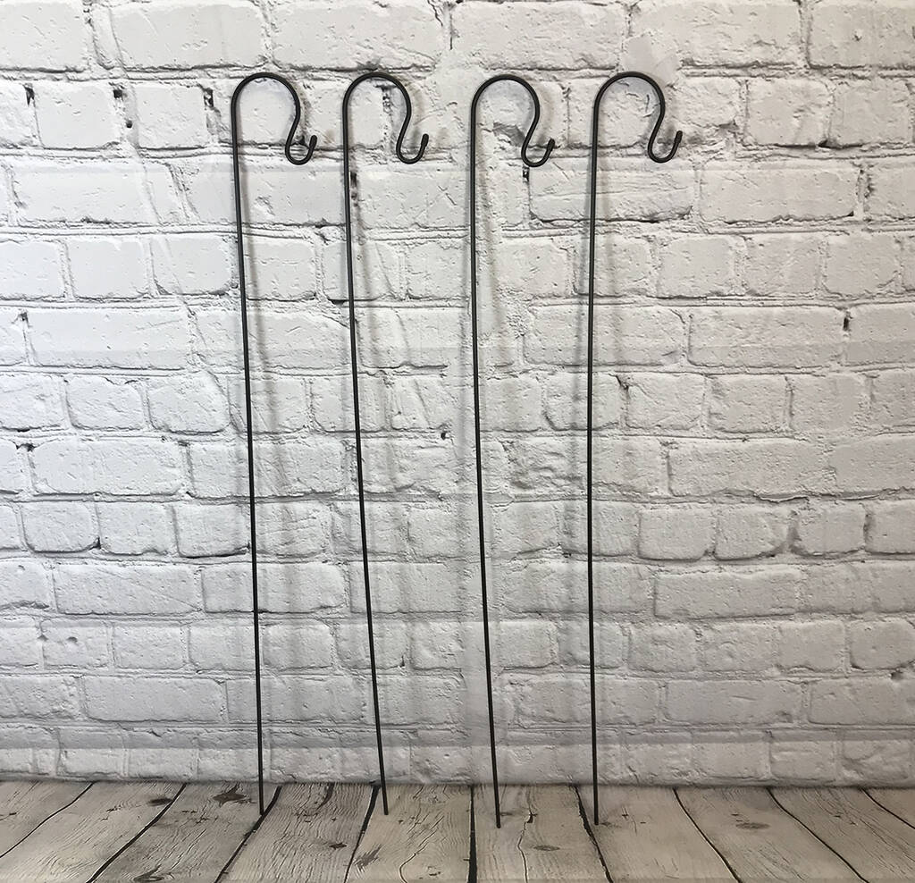 Set Of Four Shepherds Crook Garden Hooks By Garden Selections ...