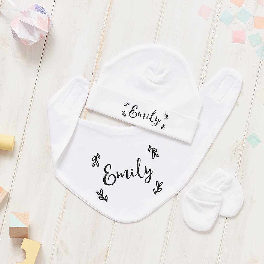 Personalised Floral New Baby Baby Grow By Sunday's Daughter ...