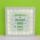 Personalised Dream Big Little One Night Light Box Light By Kirsty Shaw ...