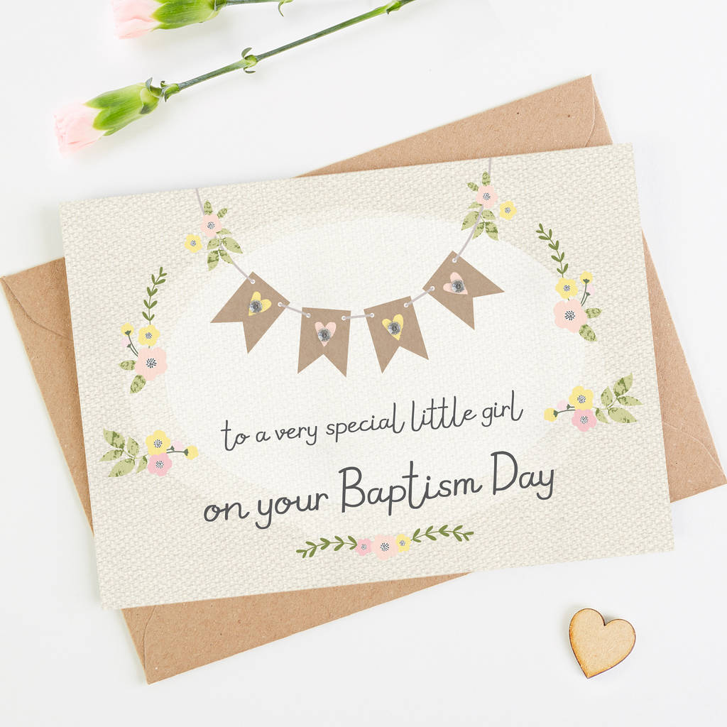 Baptism Girl Card By LOOM Weddings Notonthehighstreet Baptism Girl Card By LOOM Weddings Notonthehighstreet