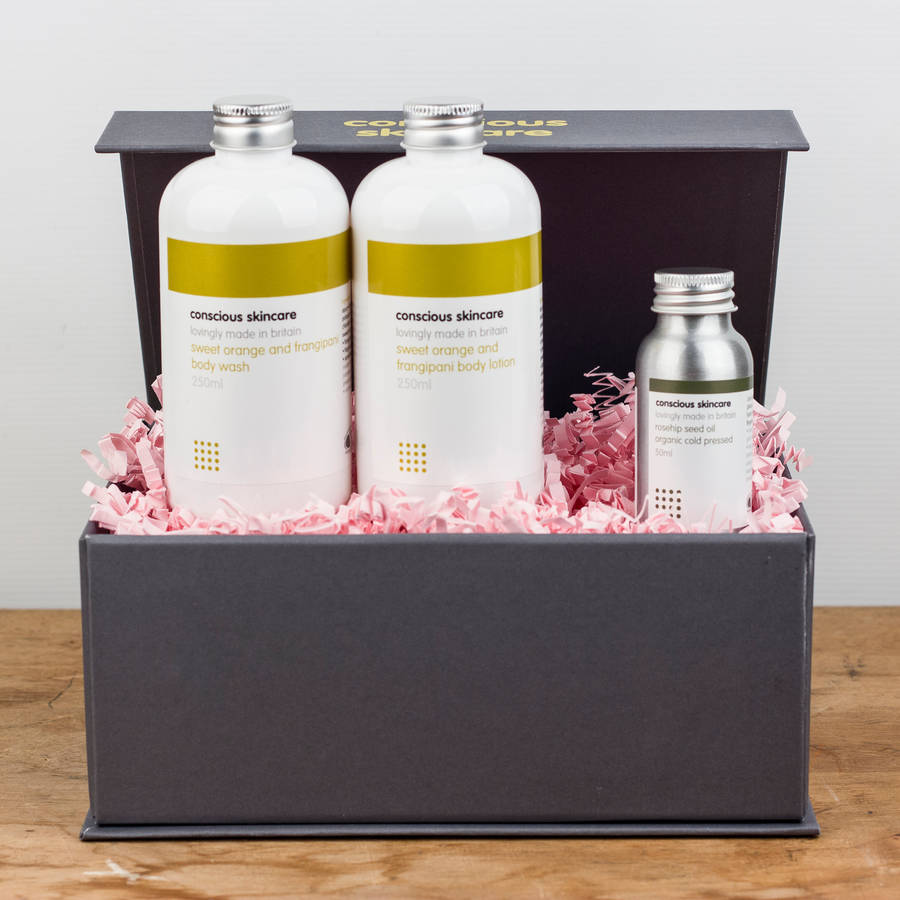 luxury organic body set by conscious skincare | notonthehighstreet.com
