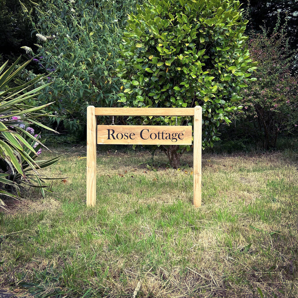 Hanging House Sign Post By Grain Designs | notonthehighstreet.com