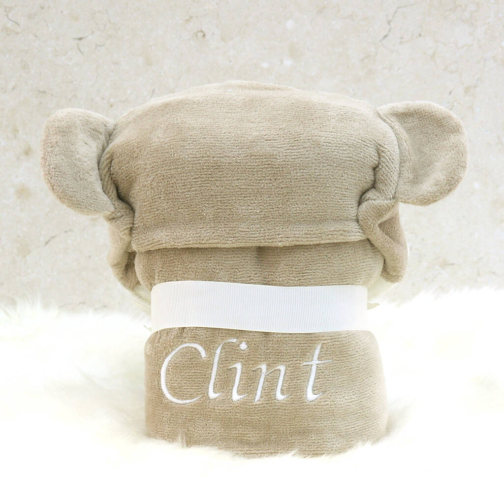 Personalised Cheeky Monkey Baby Towel By Bathing Bunnies ...