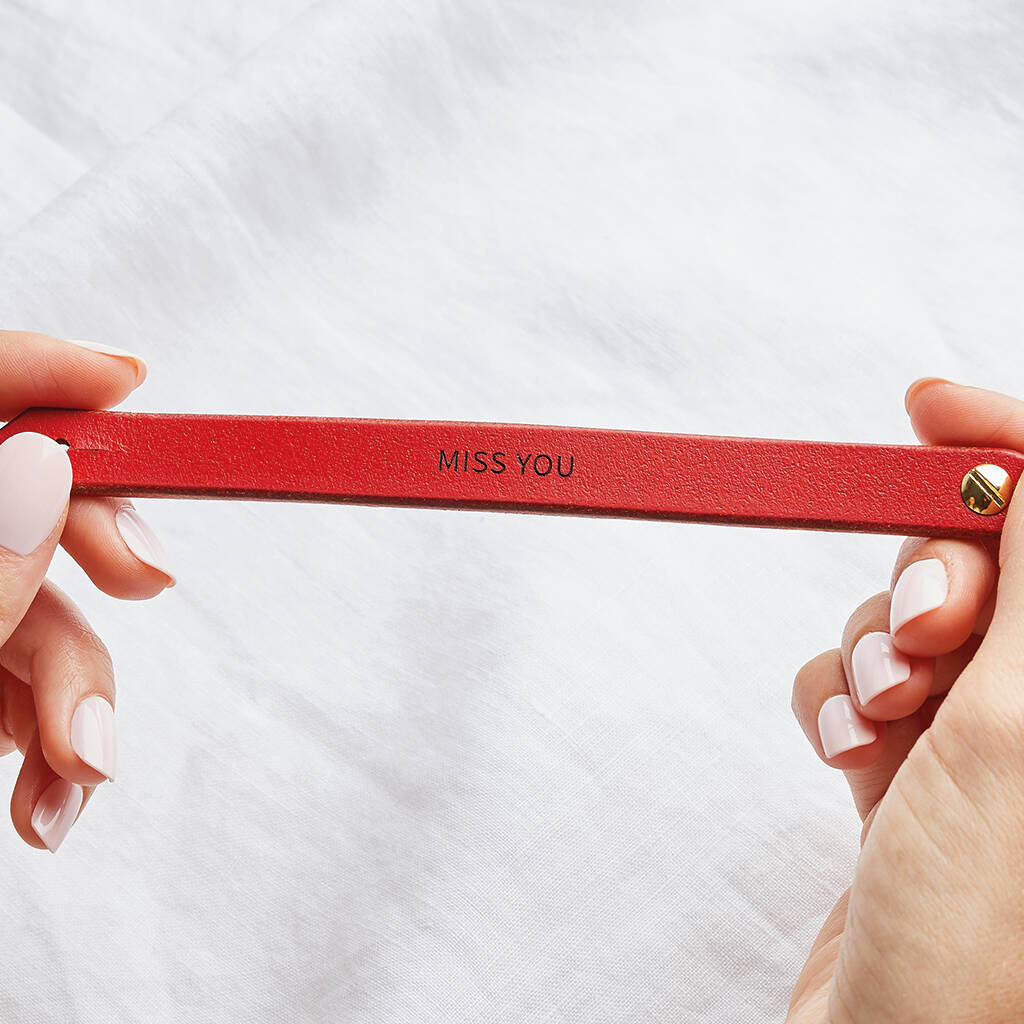 Personalised Leather Wristband By Create Gift Love | notonthehighstreet.com