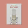 Microphone Birthday Card | Music Greetings Card By Thirty Forest ...