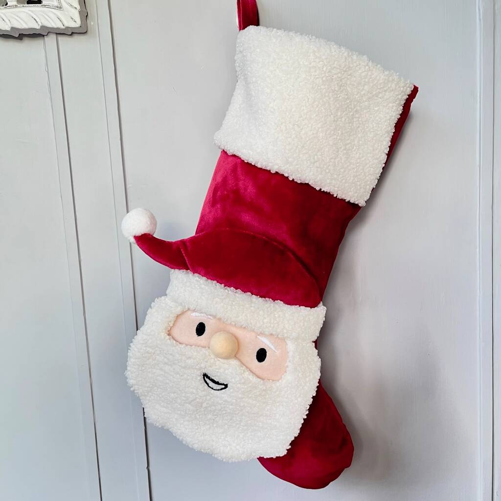 Personalised Character Velvet Stocking By Pink Pineapple Home & Gifts