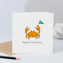 Crab Birthday Card With Name And Age By Lizzie Chancellor ...