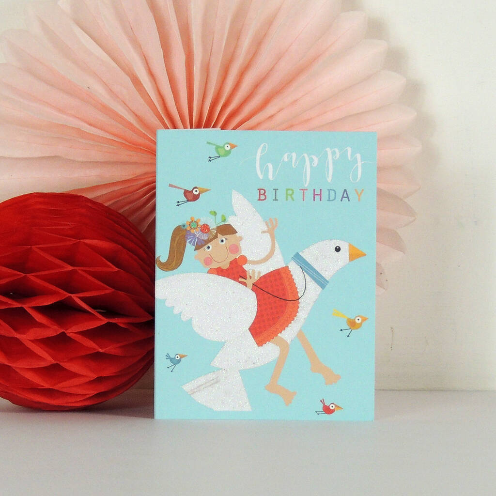 Mini Glittery Dove Birthday Card By Kali Stileman Publishing ...