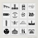 Manchester Personalised Illustrated Wall Art By Martha Mitchell Design ...