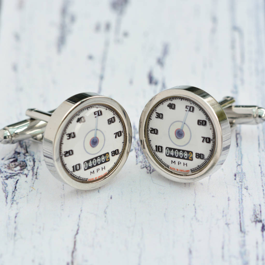 personalised date cream car speedometer cufflinks by me and my car ...