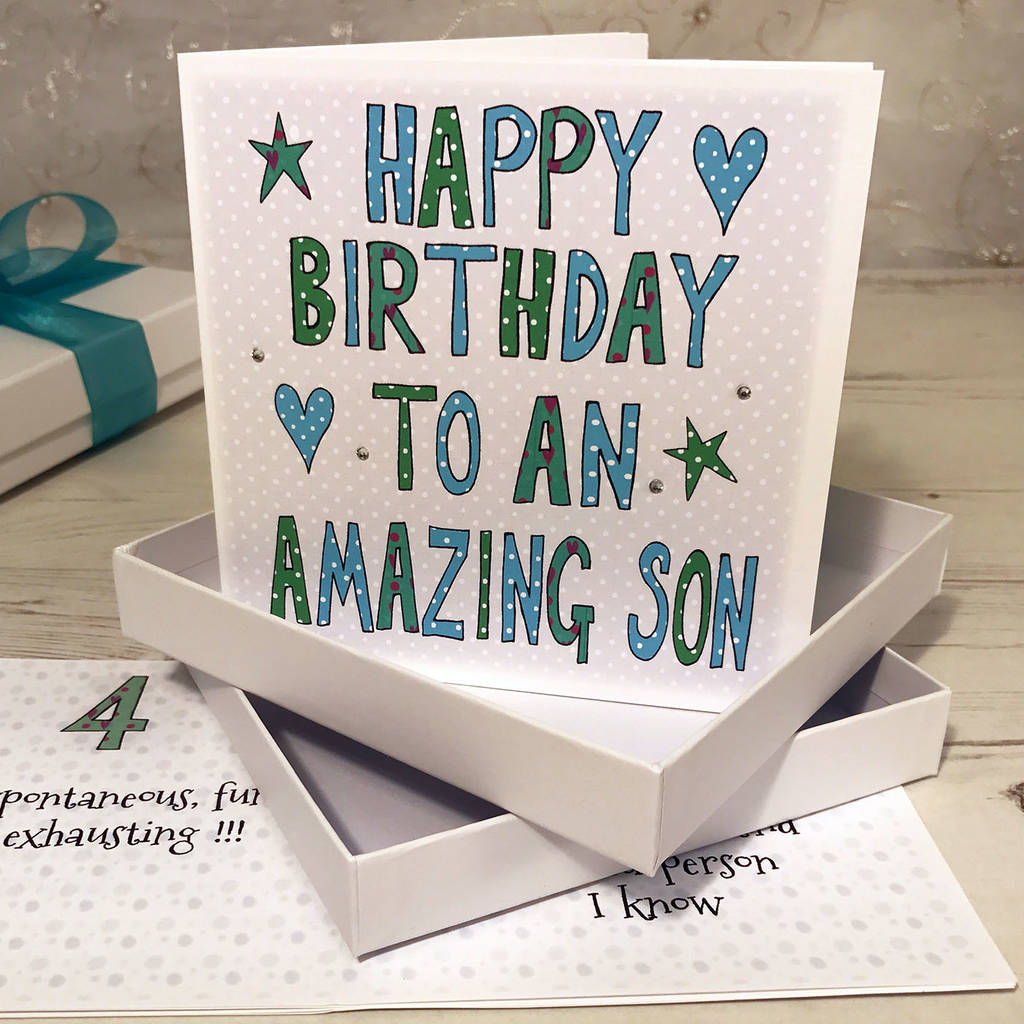 Personalised Son Birthday Book Card By Claire Sowden Design 