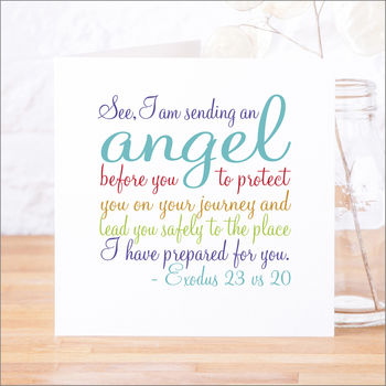 'sending an angel' contemporary bible verse card by faith hope & love ...