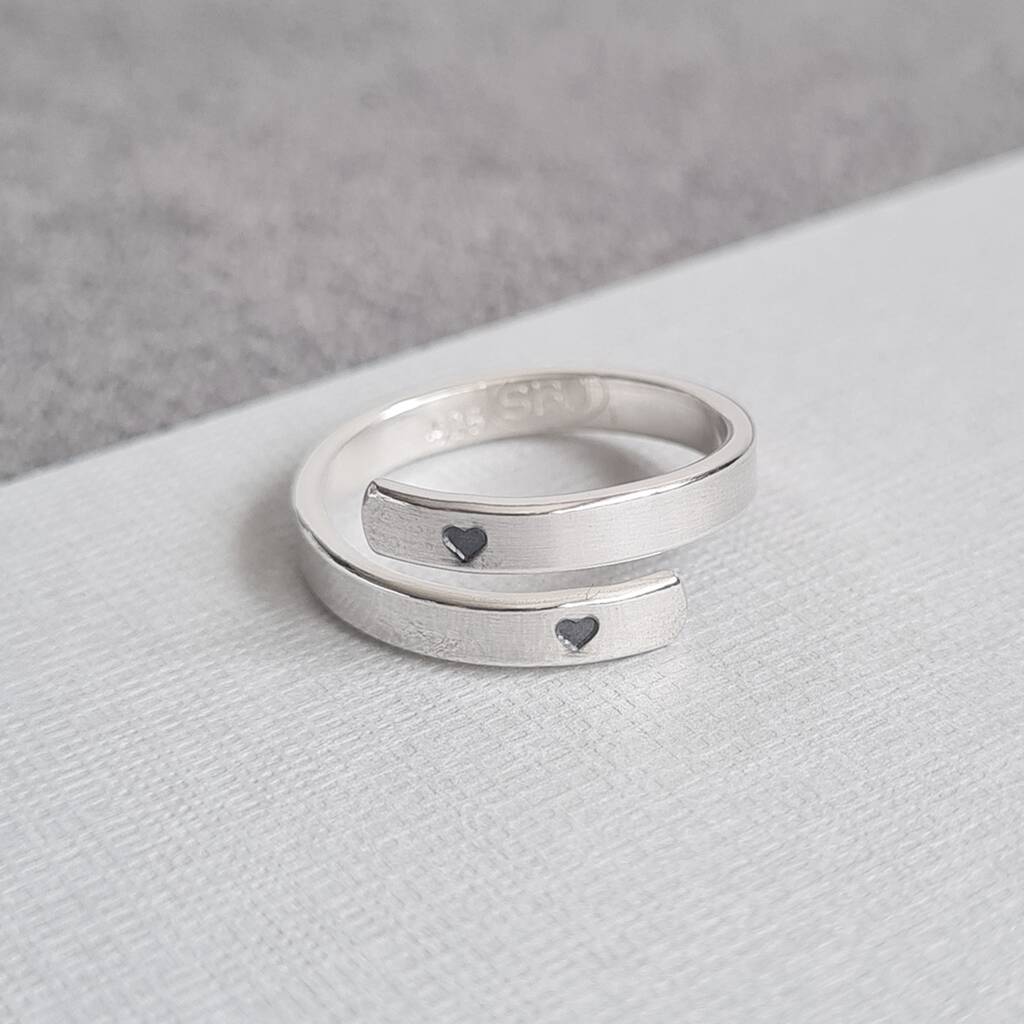 Sterling Silver Heart Hug Ring By Silver Birch Jewellery ...