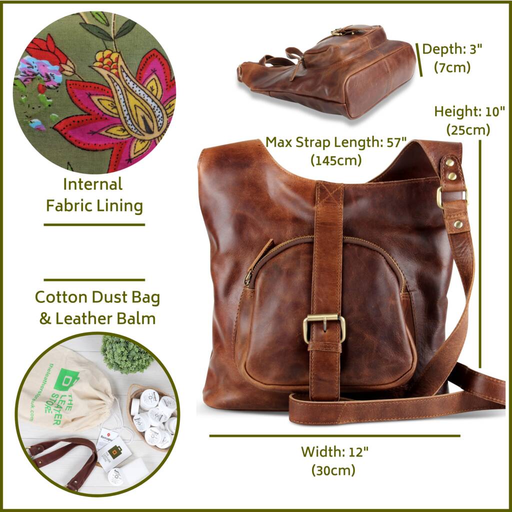 Keri Front Pocket Crossbody Bag By The Leather Store ...