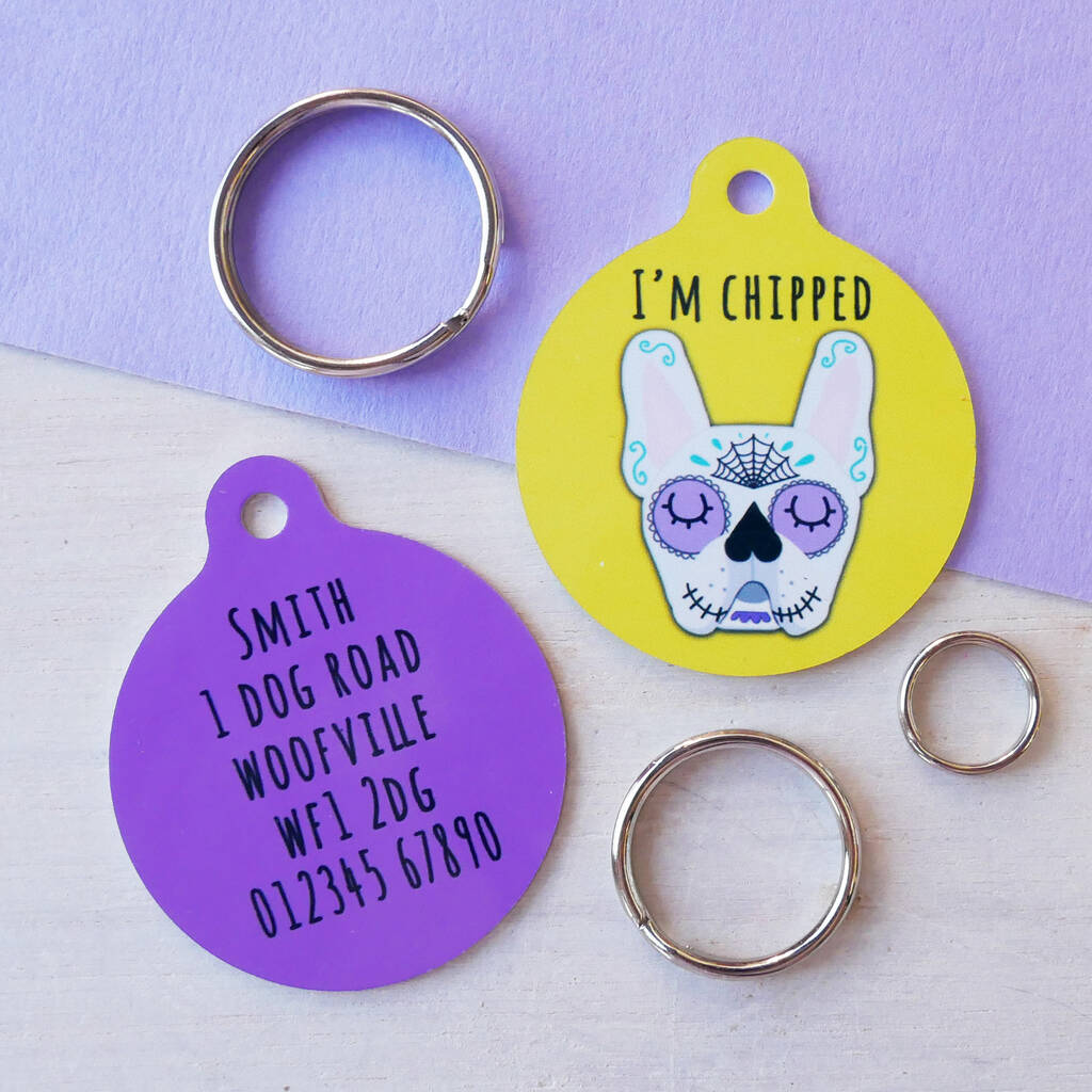 Day Of The Dead Dog Id Tag By Hoobynoo | notonthehighstreet.com
