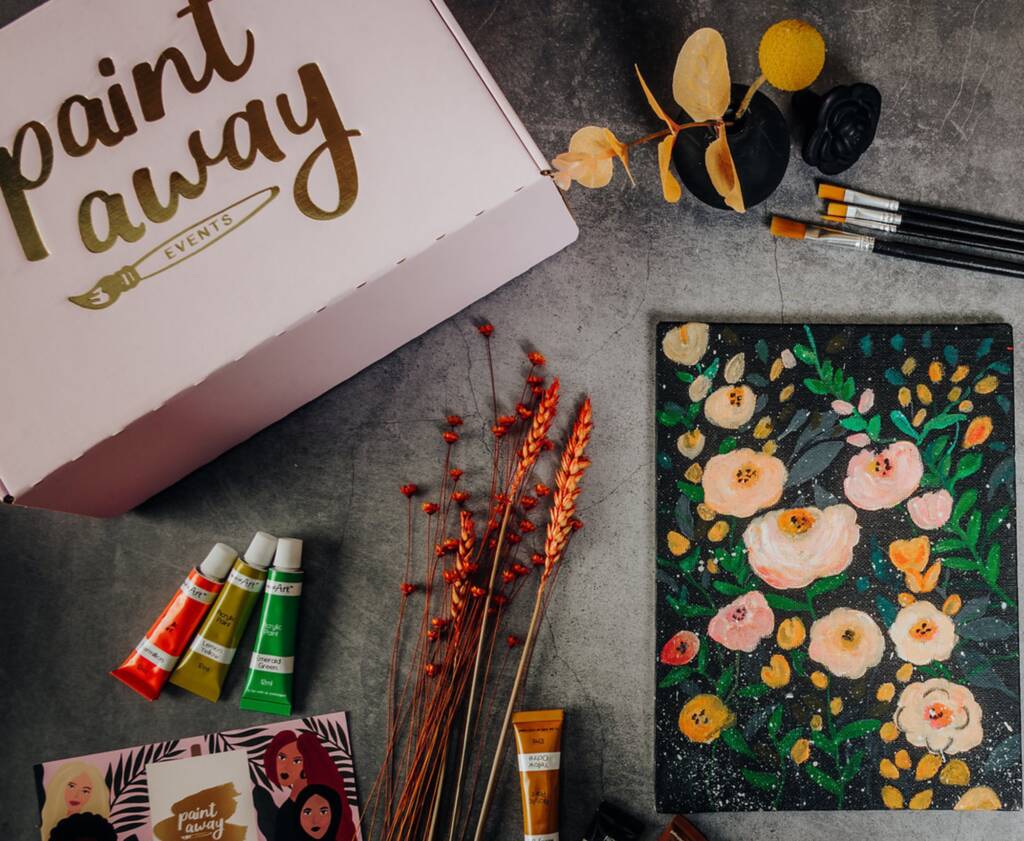 Paint At Home Flowers Kit By Paint Away Events