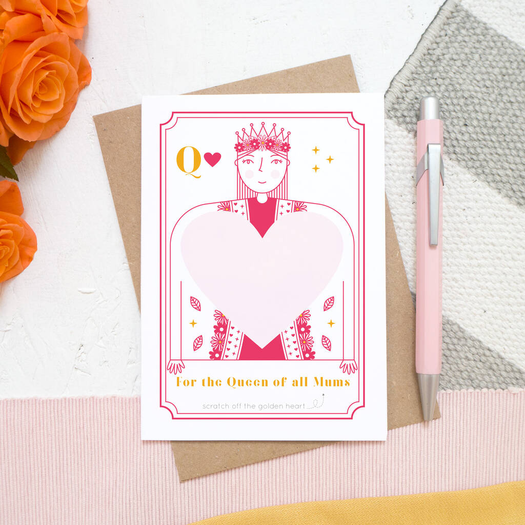 Personalised Queen Of Mums Scratch Card By Joanne Hawker ...