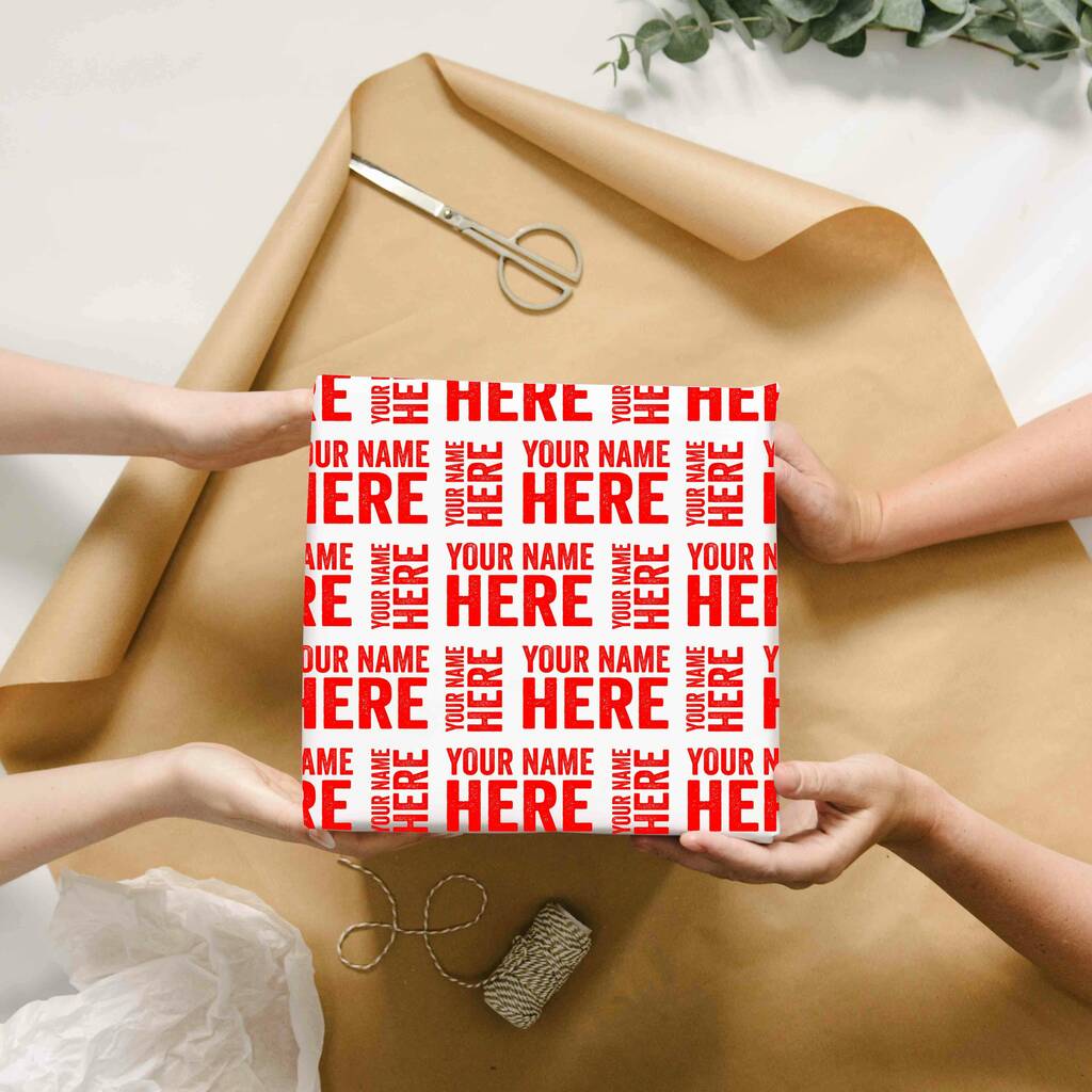Personalised Letterpress Style Wrapping Paper By Abigail Warner personalised-letterpress-style-wrapping-paper-by-abigail-warner