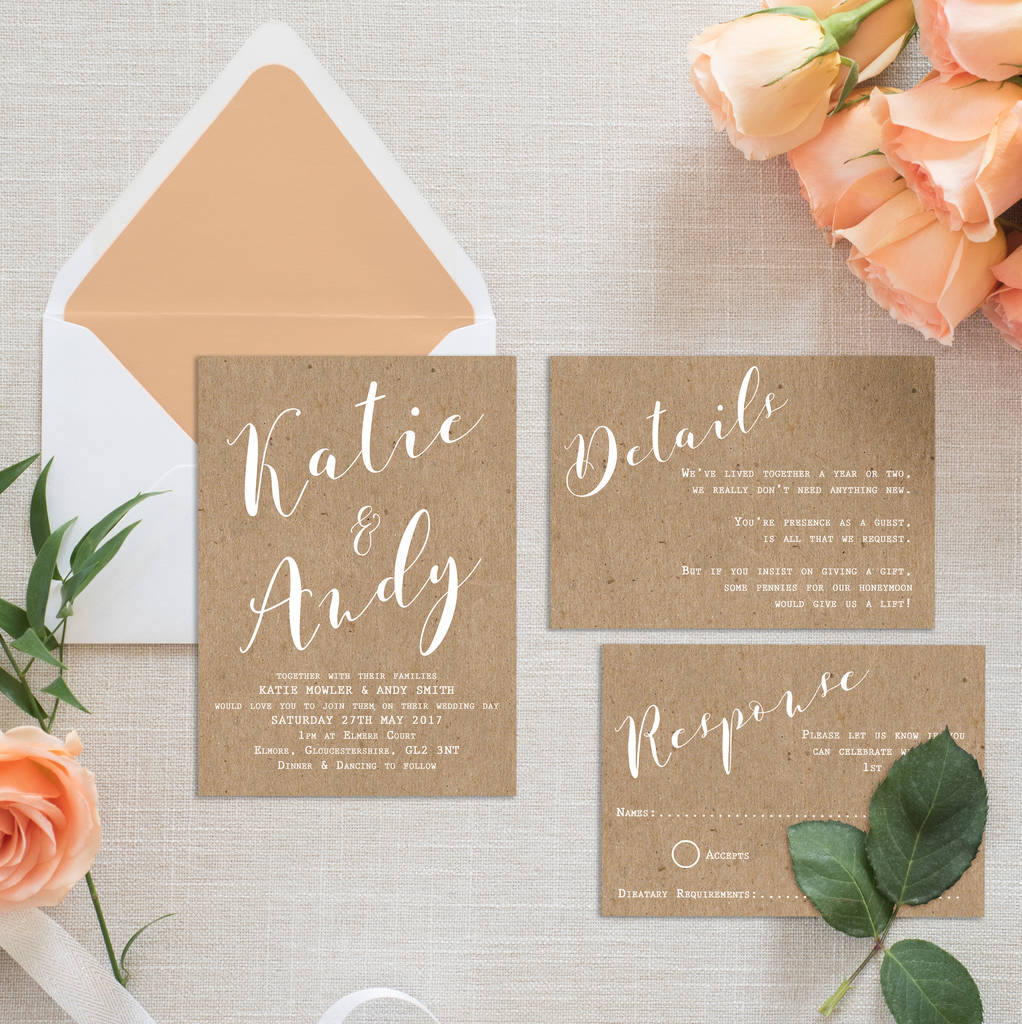 Krafty Calligraphy Wedding Stationery By Emmy Designs 