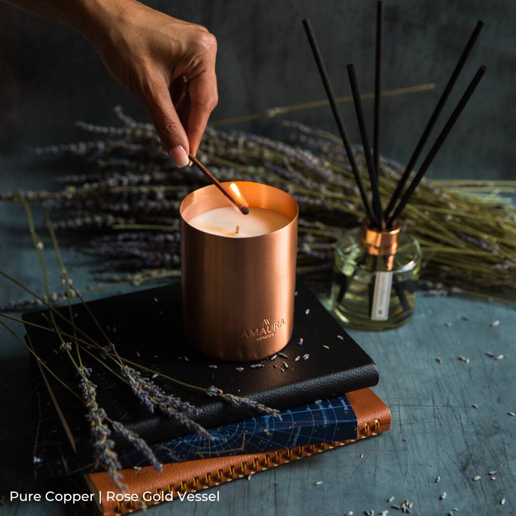 Personalised Eco Luxury Scented Metallic Candle By Amaura London ...
