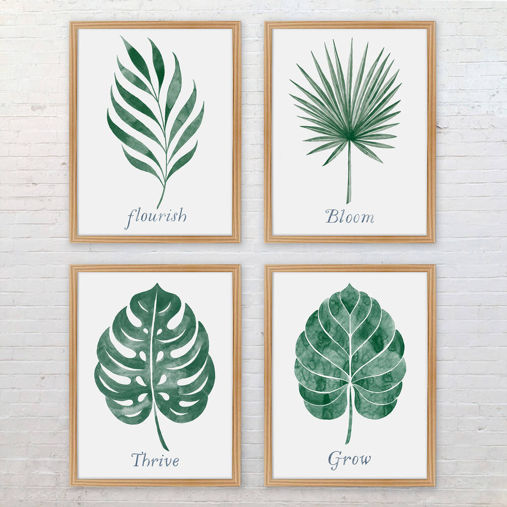 botanical leaf print collection by snowdon design & craft ...